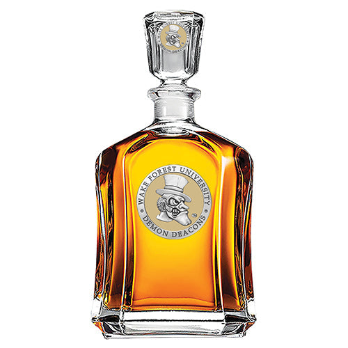 Wake Forest University Capitol Decanter 24oz with Pewter Demon Deacon ...