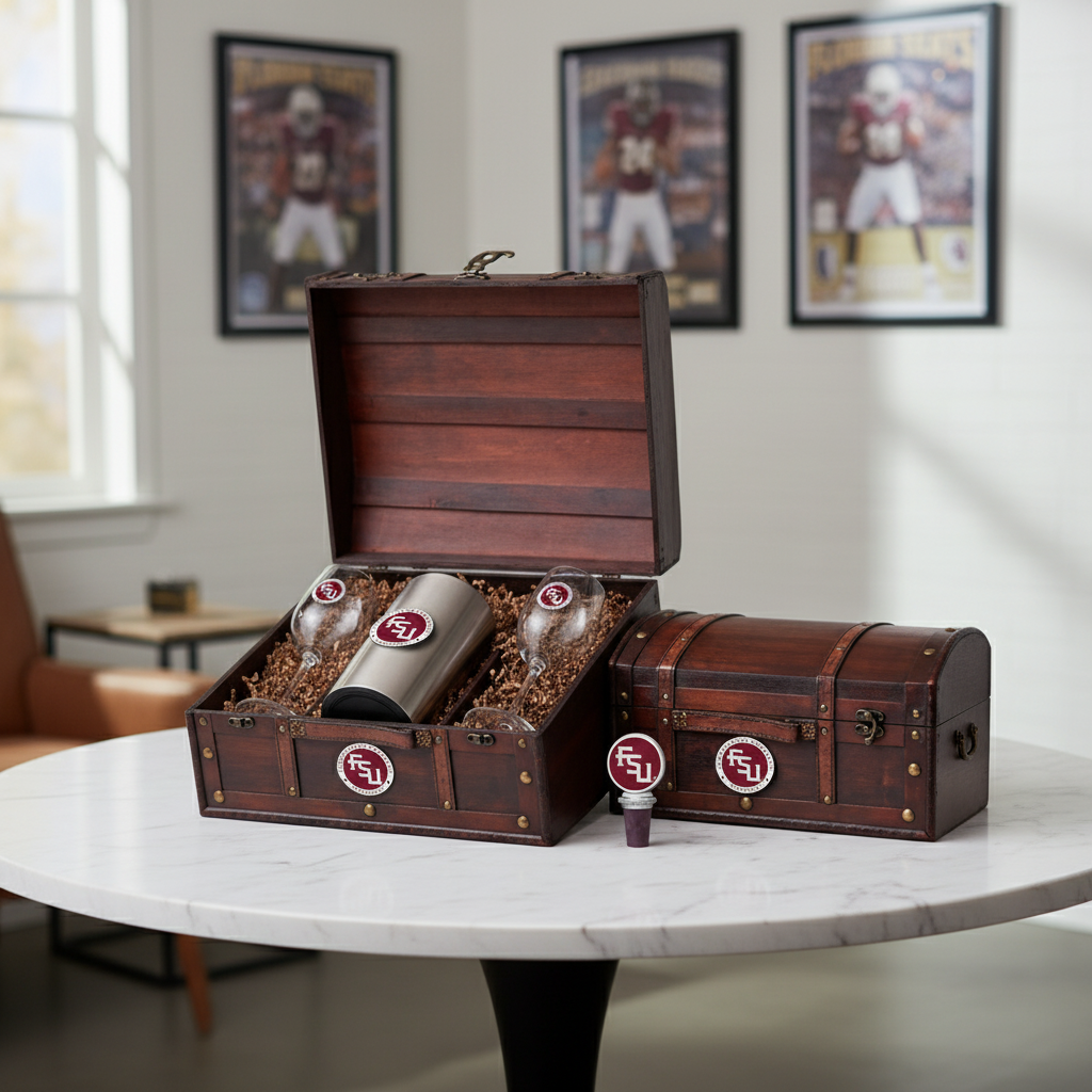 Florida State University FSU Logo Wine Chest Set – MB Brands Inc