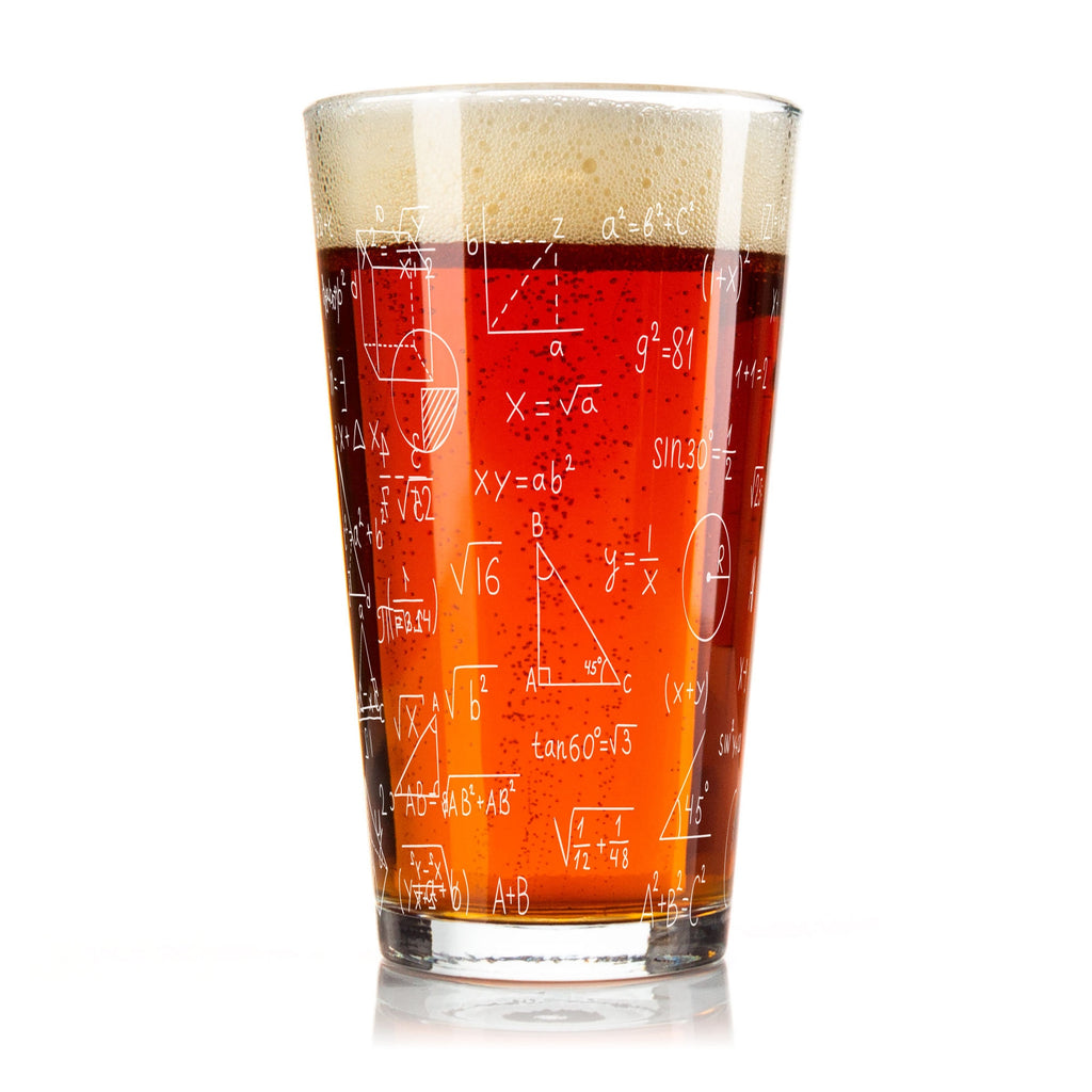 2pcs - STEM Gifts for High School & College | Pint Glass With Math For ...
