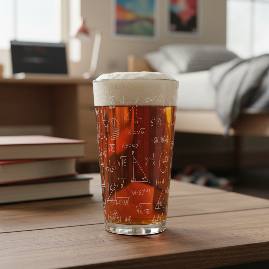 2pcs - STEM Gifts for High School & College | Pint Glass With Math For ...