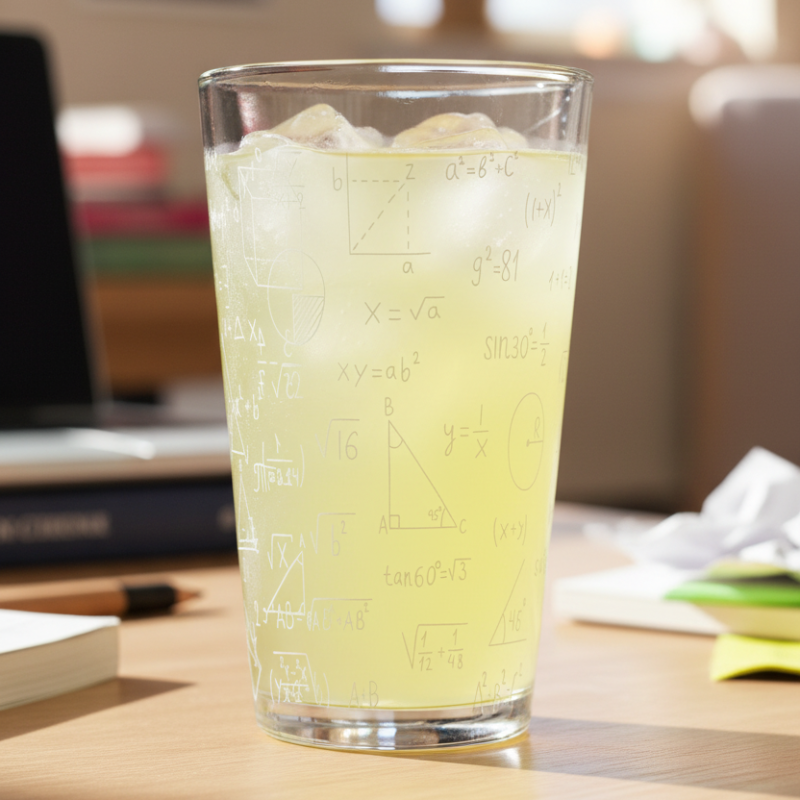 2pcs - STEM Gifts for High School & College | Pint Glass With Math For ...