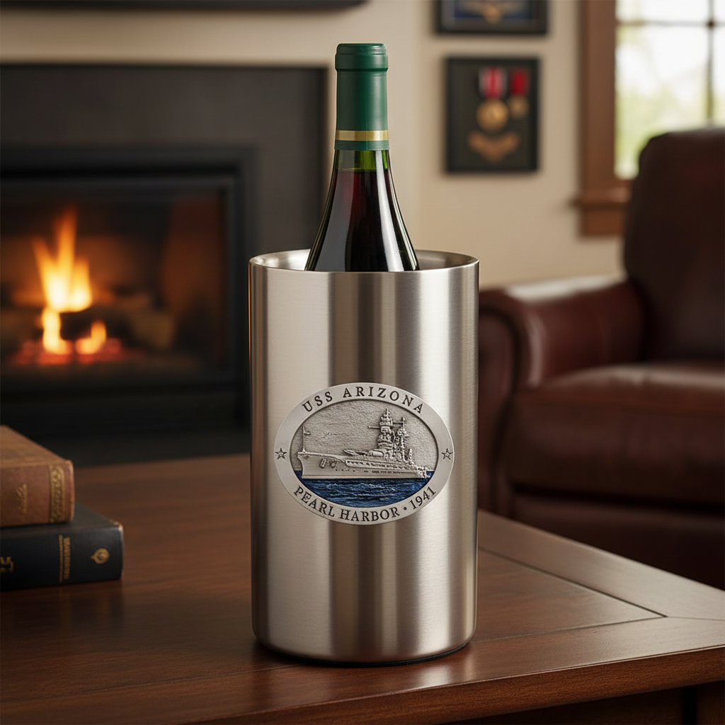 USS Arizona Memorial Double-Wall Insulated Wine Chiller – MB Brands Inc
