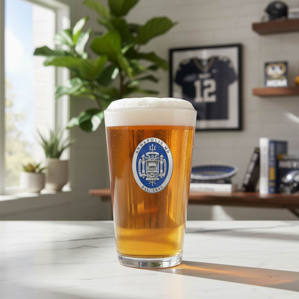 United States Naval Academy Crest Pint Glass – MB Brands Inc