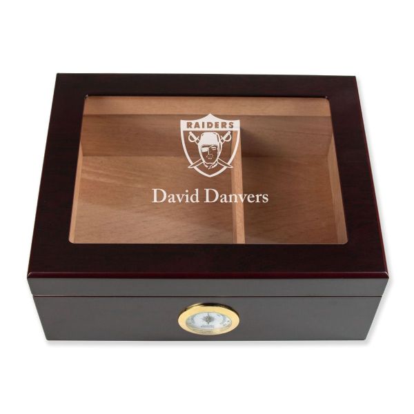 Personalized Cigar Humidor - Las Vegas Raiders Football Sports Team Lo ...