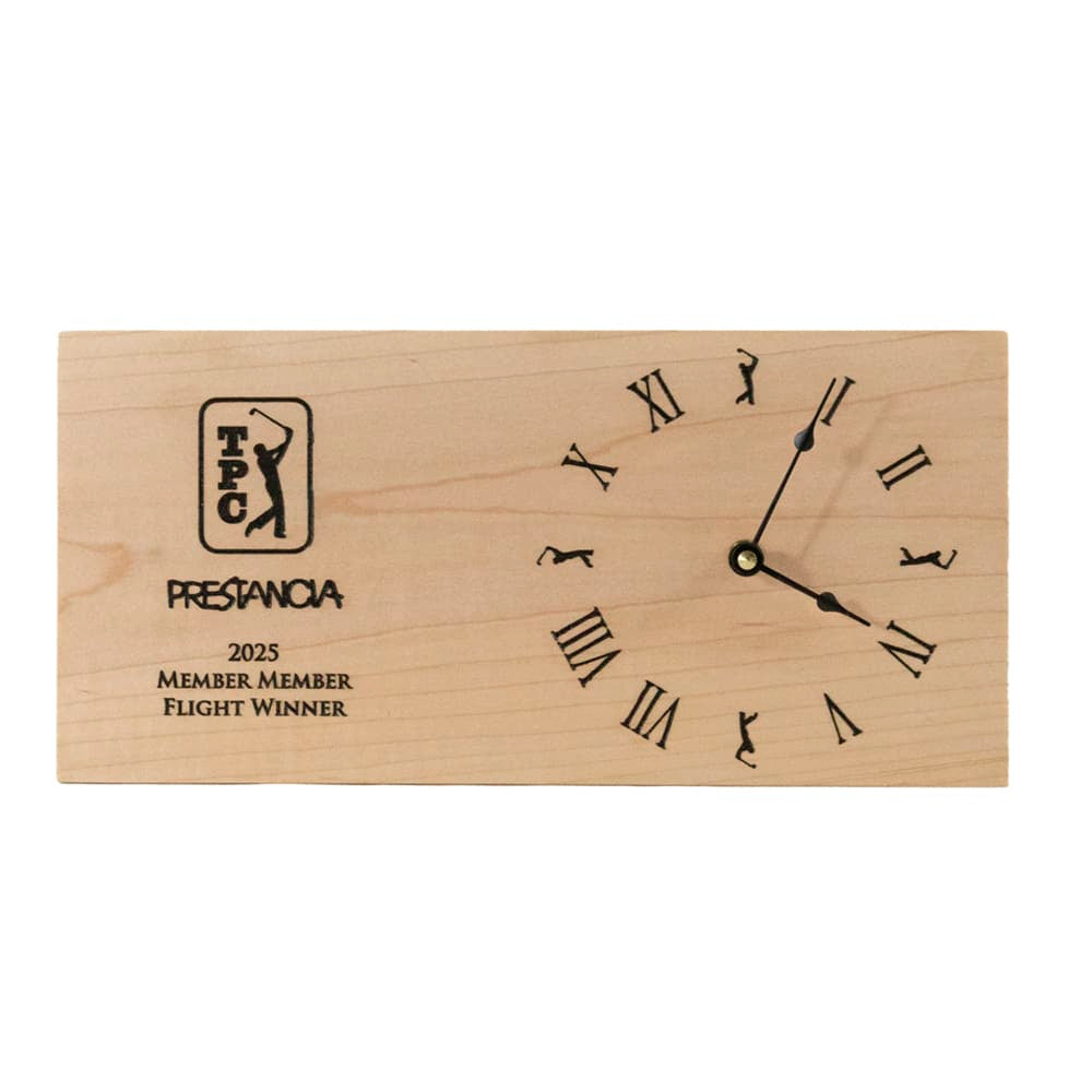 Custom Horizontal Wooden Desktop Clock - Maple or Cherry with Engravin ...